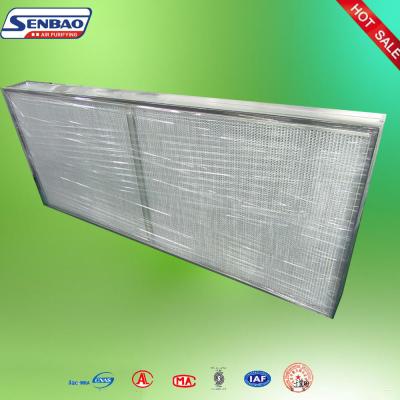 Cina Filtro dell'aria profondo di alluminio di alta efficienza del filtro H14 dalla piega HEPA in vendita