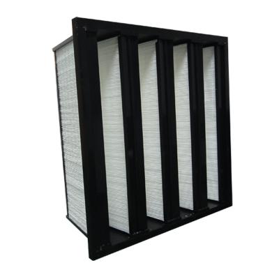 China Ventilation System Rigid Absolute Mini Pleat V Bank Filters High Performance for sale