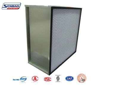 中国 HVACシステムH13によって電流を通されるフレームのHepaのエア フィルター箱のタイプ ガラス繊維媒体 販売のため