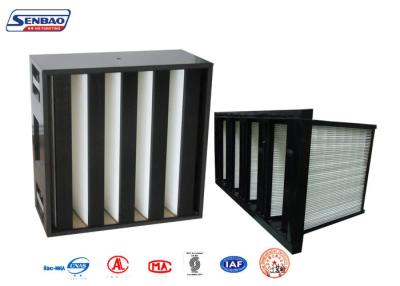China Large Dust Holding V type HEPA Air Filter Price,V bank HEPA filter for sale