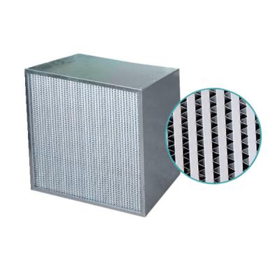 Cina Filtro ad alta temperatura da Hepa della struttura inossidabile, filtro dell'aria di temperatura elevata di media della vetroresina in vendita