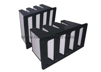 China Cleanroom ABS Plastic Frame Hepa Air Filters Combined V Bank Type for sale