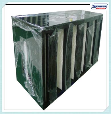 China High Capacity Absolute Air Furnace Filter V Shape F5 - F9 Efficiency for sale