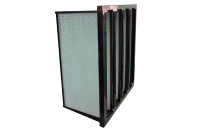 China ABS Plastic Frame Mini Pleated V Bank Filters Compact Air Filters for sale