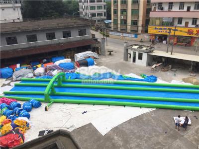 China Long single Or Double Lane Inflatable Slide City 1 - 2 Years Warranty for sale