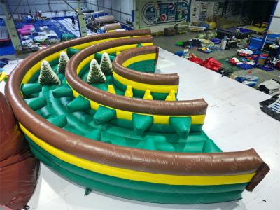 China Gran salto inflables salpicador tobogán campo de obstáculos juego inflables obstáculos trampolín parque para niños y adultos en venta