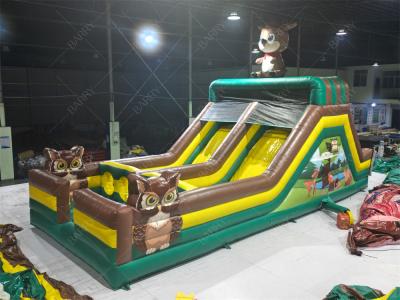 China Gran salto inflables salpicador tobogán campo de obstáculos juego inflables obstáculos trampolín parque para niños y adultos en venta