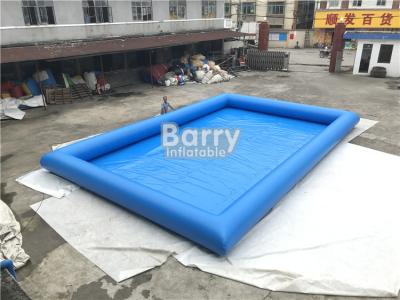 Κίνα Ο επί παραγγελία 0.9mm αέρας πισινών PVC διογκώσιμος σφράγισε το μπλε ορθογώνιο προς πώληση