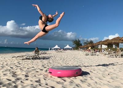 Chine Tapis rond de voie d'air de cercle croulant gonflable de tache d'air de Barry pour la gymnastique à vendre