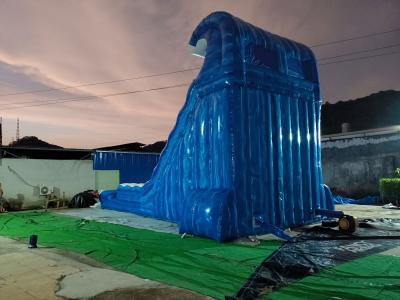 Chine Les jeux gonflables extérieurs modèlent la couleur bleue d'Aqua Inflatable Floating Water Slide pour l'amusement à vendre