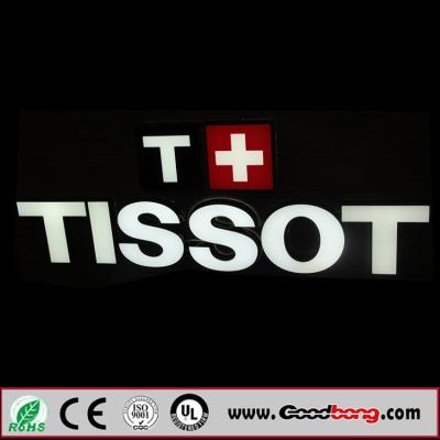 China Acrylic strong anti-wind thin vacuum export 3d moulding letter with light led on it whole for sale