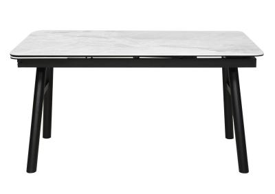 China High Stability Extendable Grey Dining Table Retractable Dining Room Table 850mm Width for sale