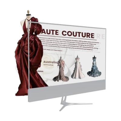 China 30inch OLED transparent digital signage with touch or non touch table stand advertising monitor for sale