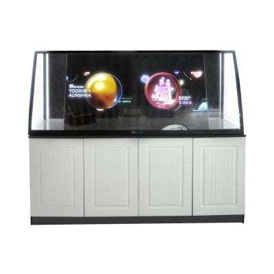 China OLED Screen 55inch Transparent Cabinet for Bread or Cake Advertising Display Digital Signage Monitor Transparent OLED for sale