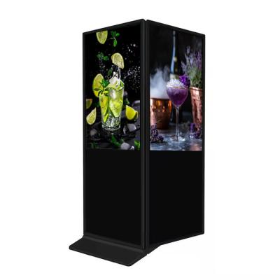 China 55inch Double Side Floor Standing Kiosk Digital Sigange for sale