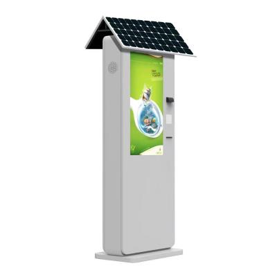 China Solar Panel Powered Outdoor Digital Signage LCD Customized Outdoor Digital Signage Anti Glare High Brightness Outdoor OOH TOTEM for sale
