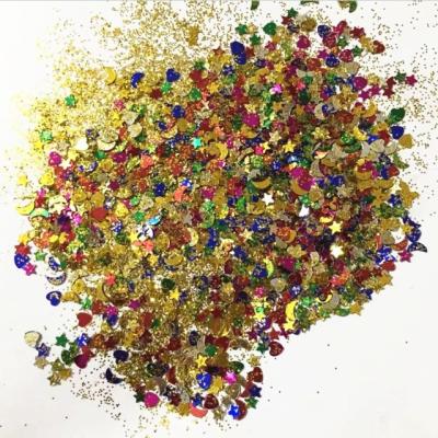 Person Christmas Eye Shadow Glitter Mixed Chunky Sequins PVC Moon Heart Pentacle