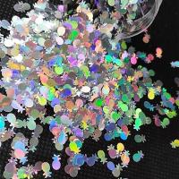 Quality Ready for Shipping Colorful Holographic Silver Pineapple Glitter Shape and Eco-friendly Material for sale