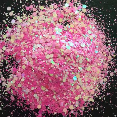 Quality Vibrant Polyester Printing Custom Tumblers with Chunky Mixes Glitter and Kimonos for sale