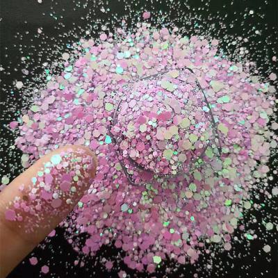 Quality Vibrant Polyester Printing Custom Tumblers with Chunky Mixes Glitter and Kimonos for sale