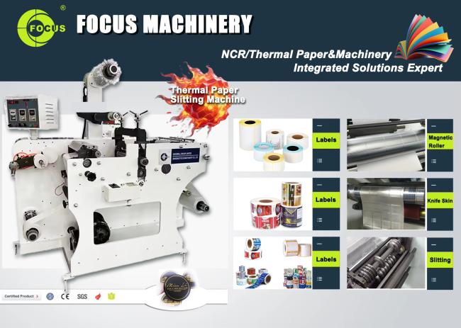 Rotary Automatic Adhesive Label Die Cutting Slitting Machine - Front View