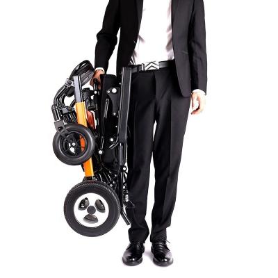 China Amazon hot selling fashion color electric lightweight wheelchair foldable remote control wheelchair auto open and fold options à venda