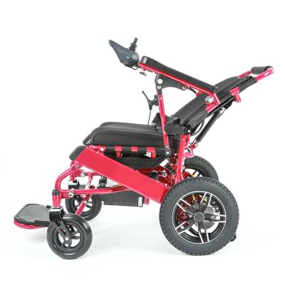 China KSM-601P Lightweight Folding Wheelchairs Extra Wide Seat 52cm with Latex Cushion Reclining Power Motorized Wheelchairs à venda
