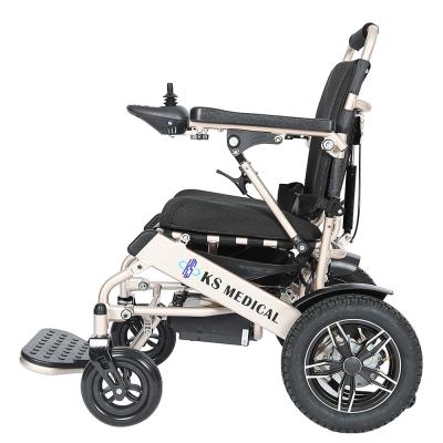 China KSM-601P Remote Control with Reclining Backrest Folding Wheelchairs Power Electric Wheel Chair with Widen Seat Width à venda