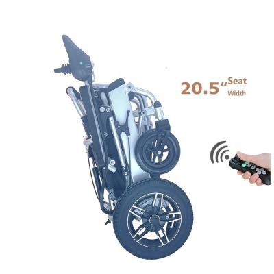 China KSM-601P Widen Seat 21'' Electric Remote Control Wheelchairs with Anti-decubitus Latex Cushion Electric Wheelchair Foldable à venda