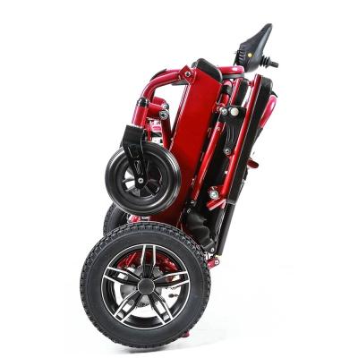 China KSM-601P New Portable Foldable Lightweight Cheap Price Folding Power Wheelchair Motorized Recliner Electric Wheelchair à venda