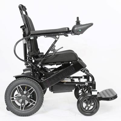 China KSM-601P Widen Seat 52cm Folding Electric Reclining Wheelchair Portable Electric Wheelchair With Anti-decubitus Latex Cushion à venda