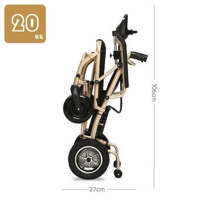 Cina KSM-611 Motorized folding rehabilitation therapy ultra compact lightweight airline approved electric wheelchair power chair in vendita