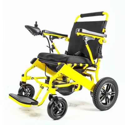 Cina KSM-601P Portable Lightweight Aluminum Foldable Power Wheel Chair Cheap Price Disabled Folding Electric Widen Seat Wheelchair in vendita