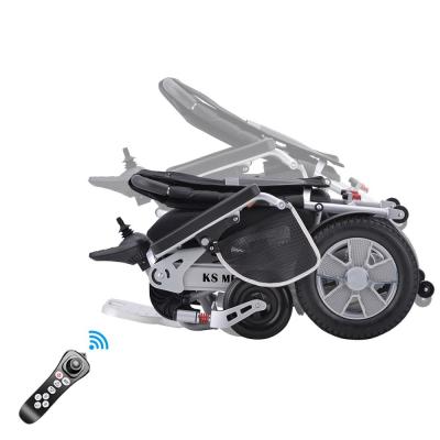 Cina KSM-606AF Auto Folding Portable Electric Wheelchair 500W-600W Lightweight Motorized Wheelchairs for Sale in vendita
