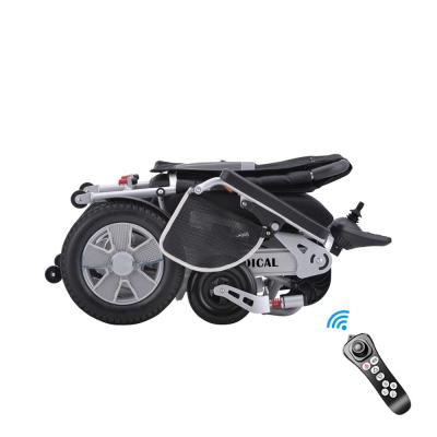Cina KSM-606AF Aluminum Travel Lightweight Electric Auto Folding Adjustable Wheelchair Cheap Price in vendita