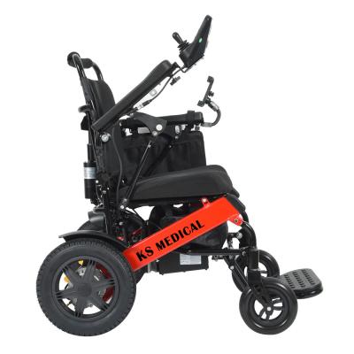 Cina KSM-601S Reclining Foldable Electric Motorized Wheelchair for Adults Portable Folding Power Wheel Chair with Brushless Motor in vendita