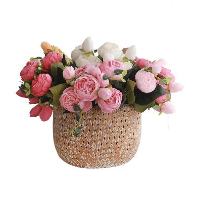 中国 絹の現実的な造花15のヘッド居間のシミュレーションのばらの花 販売のため