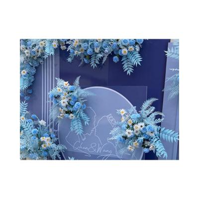 Cina Decorazione blu della fase di nozze dei rifornimenti della festa nuziale dei fiori di simulazione in vendita