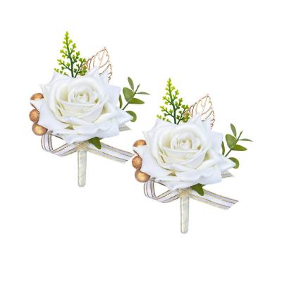 Cina Sposa di simulazione dei rifornimenti della festa nuziale e sposo su ordinazione Wrist Flowers Corsage in vendita