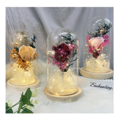 Cina La luce notturna creativa del regalo di San Valentino di compleanno piena delle stelle insapona i fiori in vendita