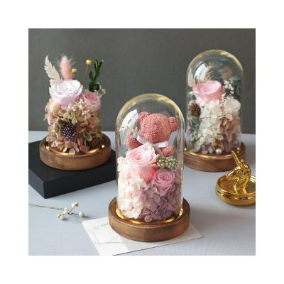 Cina Le rose fioriscono la copertura di vetro del regalo del mazzo per il San Valentino in vendita