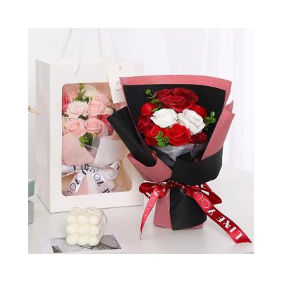 Cina Contenitore di regalo del mazzo di simulazione di Valentine Day Flower Bouquet Gift in vendita