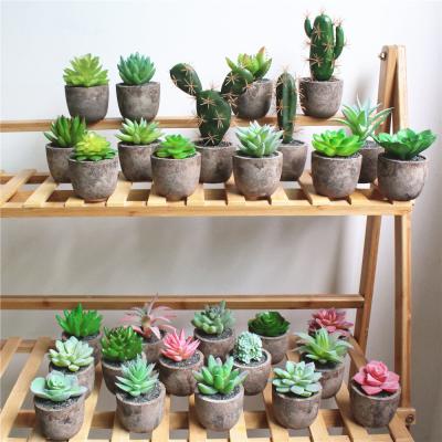中国 かわいい擬似多肉植物はパルプの鍋の鉢植えな人工的な植物を植える 販売のため