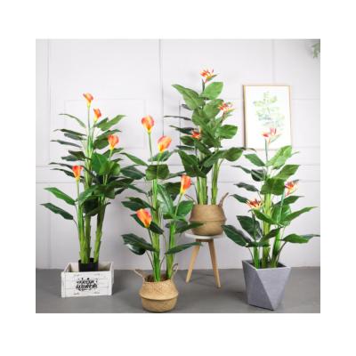 China Binnen decoratieve plastic van de de boom Hete verkoop van de fauxbanaan Kunstmatige de Paradijsvogels ingemaakte installatie voor huisdecoratie Te koop