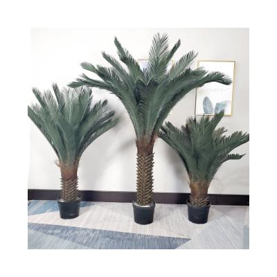 China Hete van de de groottedecoratie van Hawaï van Verkoop In het groot kunstmatige groene plastic installaties ingemaakte grote de palmbonsai voor Binnen Te koop