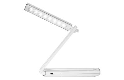 Cina lampada di scrittorio dimmable pieghevole del commutatore automatico LED con la batteria, bianca in vendita