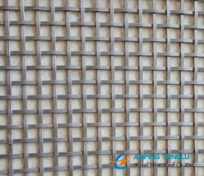 China Malla metálica decorativa del alambre plano para el diseño interior/externo del edificio en venta