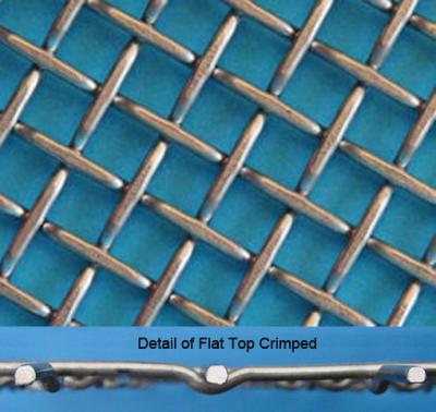 China Stainless Steel Flat Top Crimped Wire Mesh, 4-60mm Opening, 1.6-5mm Wire en venta