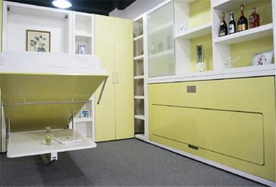 China Het creatieve Slimme Horizontale Opvouwbare Bed van het Muurbed met het Vouwen van Lijst Te koop