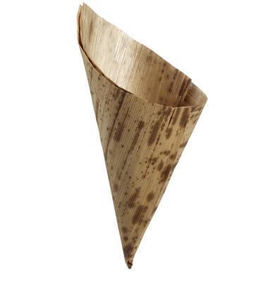 Chine Cônes en bambou en bois jetables d'apéritif de feuille pour les sushi chinois de nourriture à vendre